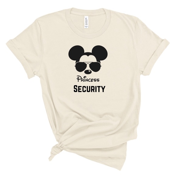 Bella Canvas | Tops | Mickey Mouse Princess Security Custom Made Tshirt ...